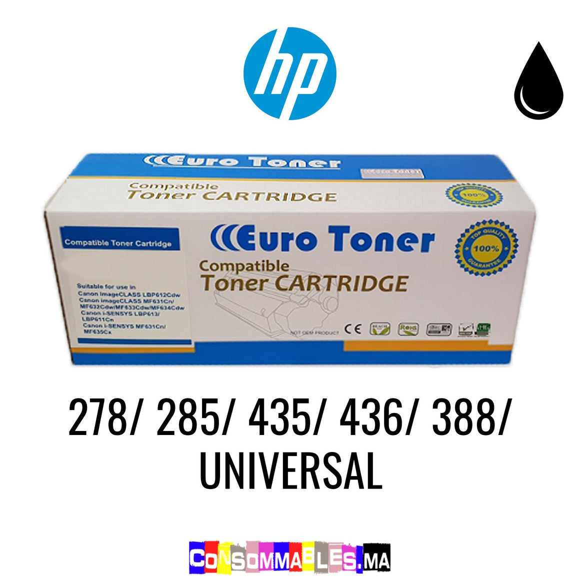 Toner Compatible HP 278/ 285/ 435/ 436/ 388/ Universal Noir – Consommables